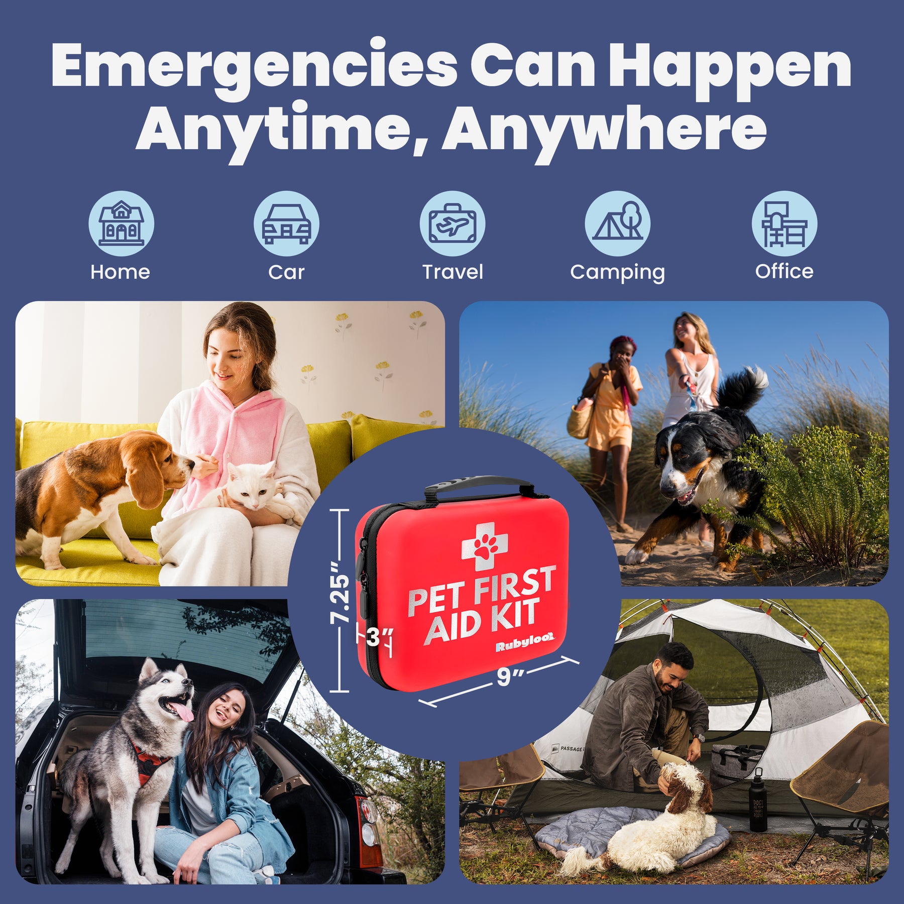 Pet First Aid Kit for Dogs & Cats: Be Prepared for Emergencies with Vet ...